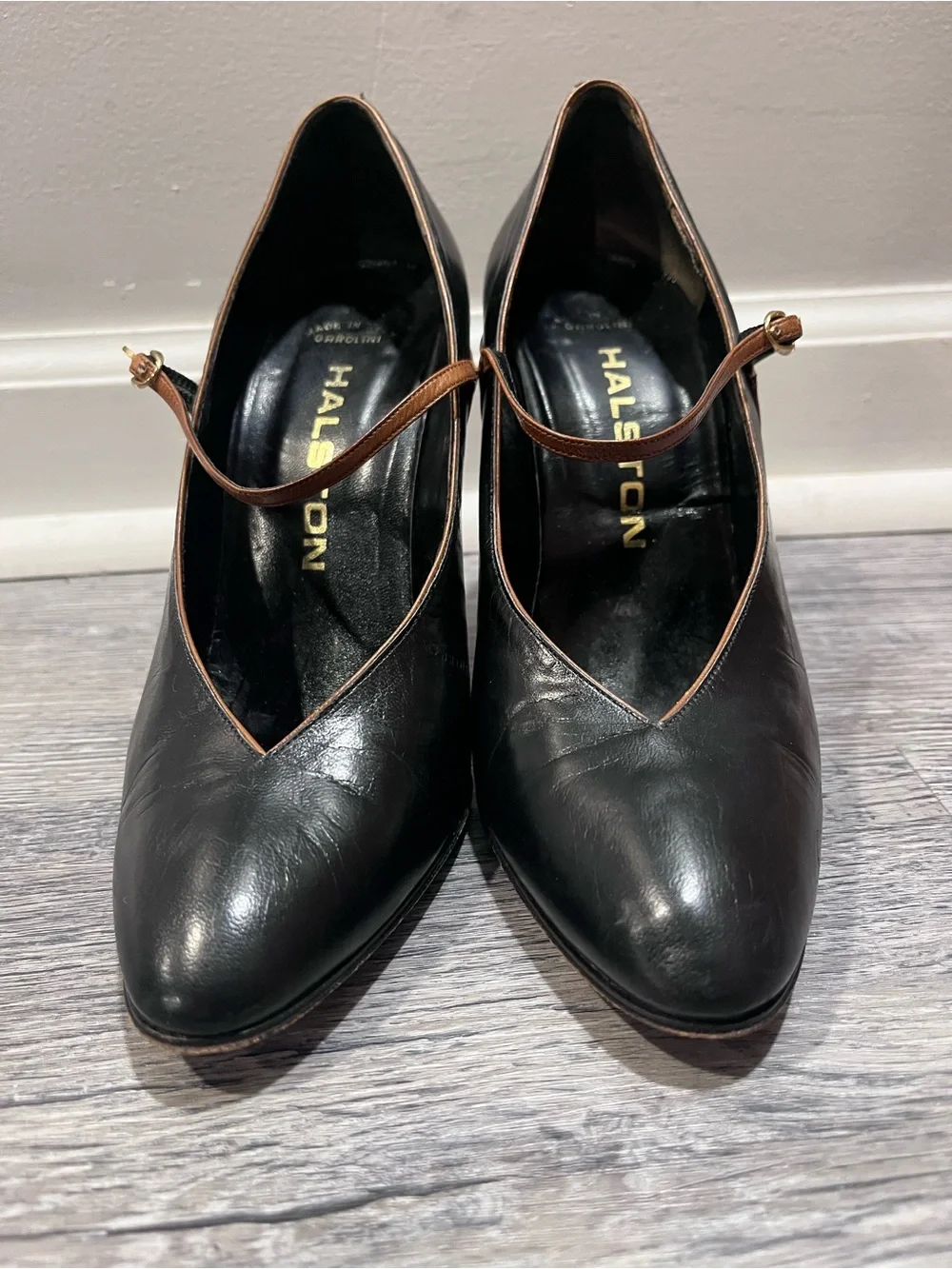 Halston Heritage | Shoes | Rare Vintage Halston Black And Cognac ...